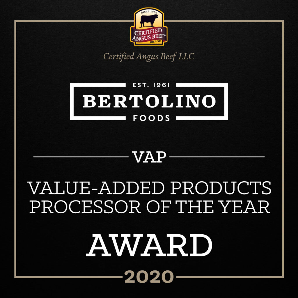 Certified Angus Beef® VAP Processor of the Year 2020 - Bertolino Foods