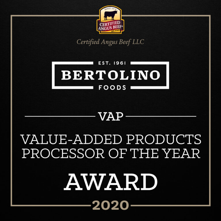 Certified Angus Beef® VAP Processor of the Year 2020 - Bertolino Foods